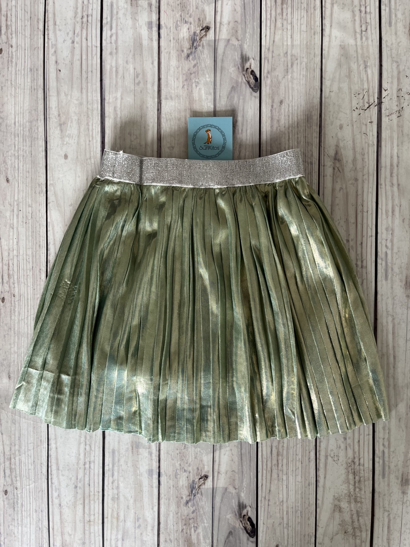 POLLERA METALIZADA VERDE . LINEA IMPORTADA – Surikitos